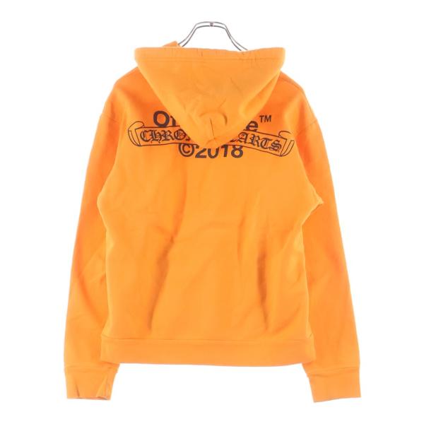[商品番号]9026C130087[ブランド]CHROME HEARTS（クロムハーツ）[モデル]HD PLVR V OFF WHITE オフホワイト ロゴプリント スウェット プルオーバーパーカー オレンジ[販売店舗]AWESOME VI...