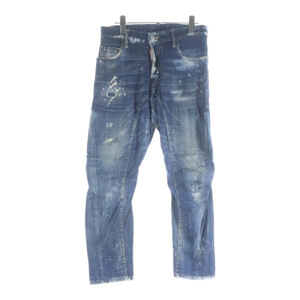 [商品番号]9026C270021[ブランド]DSQUARED2（ディースクエアード）[モデル]17AW TIDY BIKER JEAN タイディバイカージーンズ ダメージ加工 ボタンフライ デニムスキニーパンツ インディゴ S74LB02...