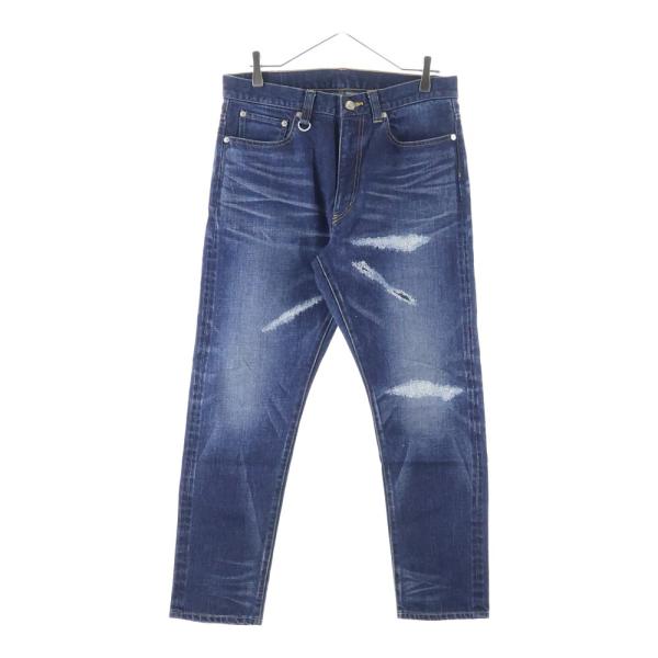 [商品番号]9026C300043[ブランド]UNIFORM EXPERIMENT（ユニフォームエクスペリメント）[モデル]21AW DAMAGED DENIM ストレート ダメージデニムパンツ インディゴ UE-212033[販売店舗]B...
