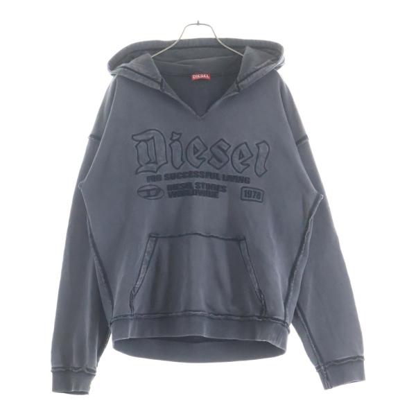 [商品番号]9026D020027[ブランド]DIESEL（ディーゼル）[モデル]24AW S-BOXT-HOOD-RAW ウォッシュド加工スウェットプルオーバーパーカー フーディー グレー A14861[販売店舗]BRING THRIFT...