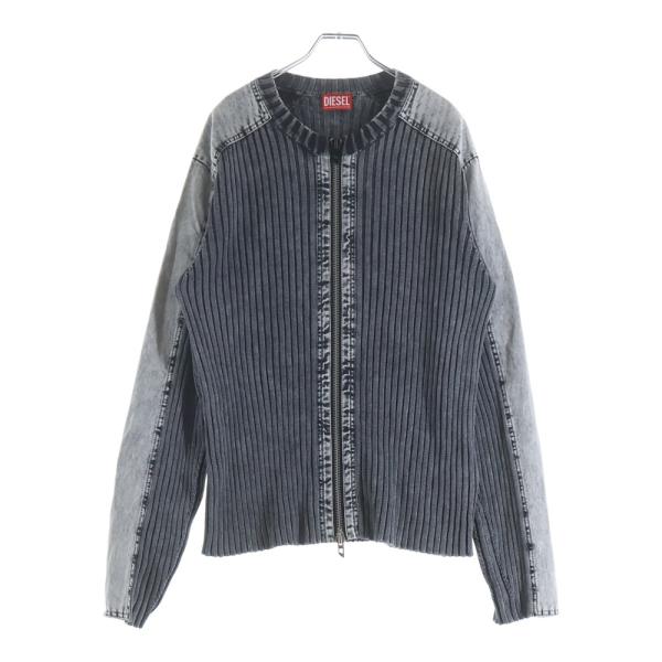 [商品番号]9026D070028[ブランド]DIESEL（ディーゼル）[モデル]25SS K-MATTY ケーマッティ ジップアップ ニットカーディガン ブラック A17464 0QMAN[販売店舗]BRING札幌店