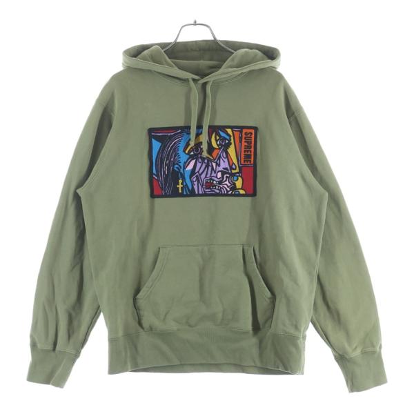 [商品番号]9026D210126[ブランド]SUPREME（シュプリーム）[モデル]18AW Chainstitch Hooded Sweatshirt チェーンステッチ 泣く女 フーデッドスウェット プルオーバーパーカー カーキ[販売店...