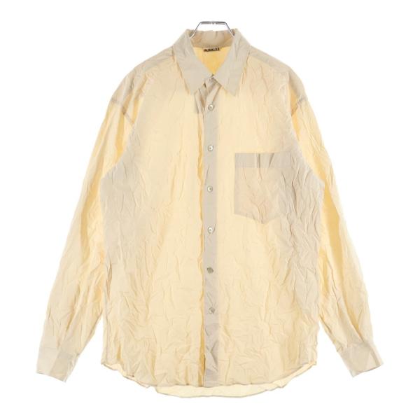 [商品番号]9026D230026[ブランド]AURALEE（オーラリー）[モデル]24SS WRINKLED WASHED FINX TWILL SHIRT リンクルド ウォッシュド フィンクス ツイル 長袖シャツ ベージュ A24SS0...