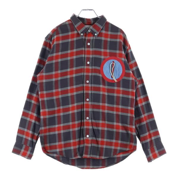 [商品番号]9026E080004[ブランド]VISVIM（ヴィスヴィム）[モデル]JUNEAU WELD CHECK L/S 胸ジッパーデザイン 長袖チェックボタンダウンシャツ レッド/グレー VS0001922[販売店舗]BRING オ...