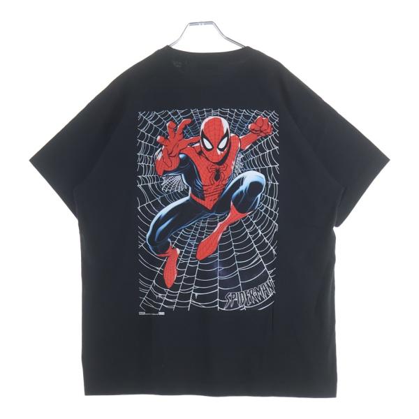 [商品番号]9026E150081[ブランド]KITH（キス）[モデル]×MARVEL SPIDER-MAN WEB LOGO TEE マーベル スパイダーマンウェブロゴ クルーネック半袖Tシャツ カットソー ブラック KHM030598[...