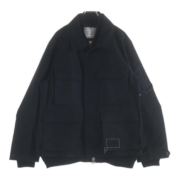 [商品番号]9026E300002[ブランド]Sacai（サカイ）[モデル]25SS ×WTAPS COTTON BACK SATIN JACKET ダブルタップス コットン バック サテン ワークジャケット ブラック 25-03694M[...