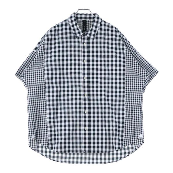 [商品番号]9225I020004[ブランド]CYRUS（サイラス）[モデル]フロントポケット ギンガムチェック切替 半袖シャツ ブラック/ホワイト[販売店舗]BRING オンラインショップ