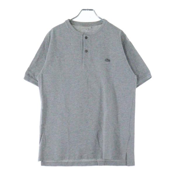 [商品番号]9225I100002[ブランド]LACOSTE（ラコステ）[モデル]鹿の子 ヘンリーネック 半袖ポロシャツ グレー PH528E[販売店舗]BRING オンラインショップ