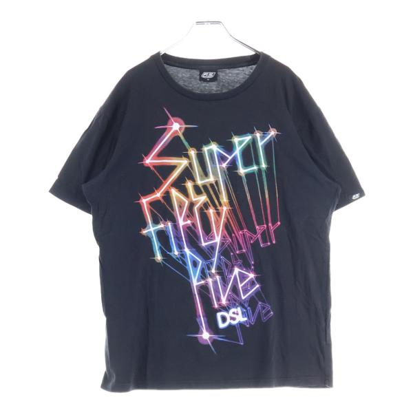 [商品番号]9225J200033[ブランド]55DSL（フィフティファイブディーゼル）[モデル]レインボーロゴプリント クルーネック 半袖Tシャツ カットソー ブラック[販売店舗]BRING オンラインショップ