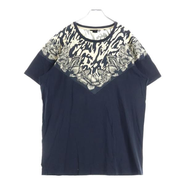 [商品番号]9225J200038[ブランド]55DSL（フィフティファイブディーゼル）[モデル]パッチワーク クルーネック半袖Tカットソー ホワイト/ブラック[販売店舗]BRING オンラインショップ