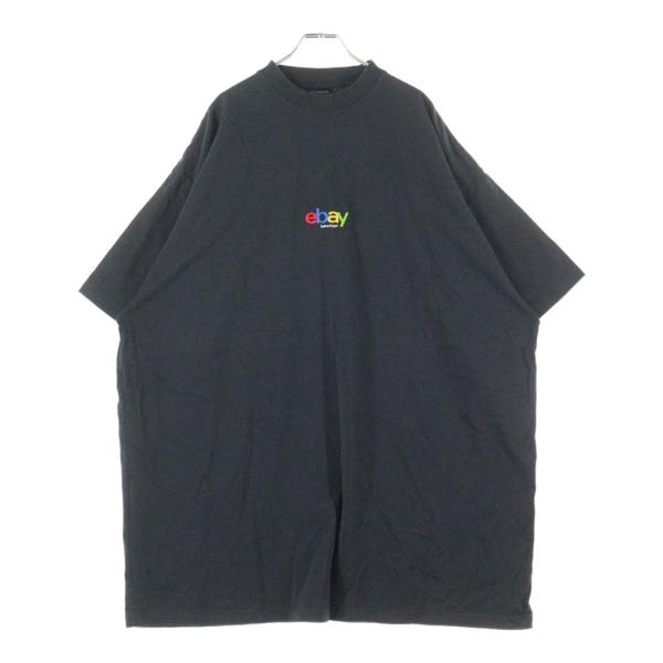 [商品番号]9225L030061[ブランド]BALENCIAGA（バレンシアガ）[モデル]×ebay イーベイ ロゴ刺繍 クルーネック 半袖Tシャツ カットソー ブラック 787349 TRVE8[販売店舗]BRING大宮店