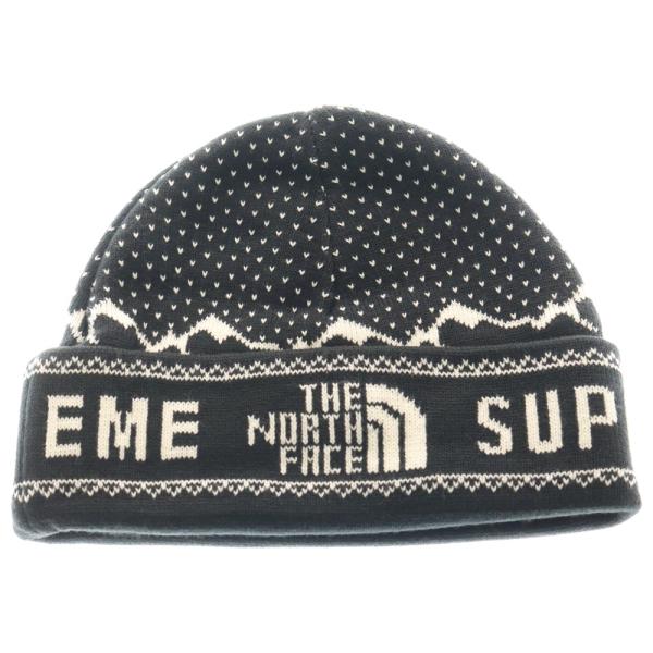 [商品番号]9226A040046[ブランド]SUPREME（シュプリーム）[モデル]18AW ×THE NORTH FACE Expedition Fold Beanie ノースフェイス ロゴ フォールド ビーニー ニット帽 帽子 ブラッ...