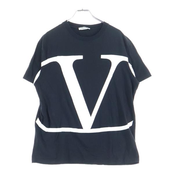 [商品番号]9226A090021[ブランド]VALENTINO（ヴァレンティノ）[モデル]19AW Deconstructed Vlogo T-shirt Vロゴプリント クルーネック 半袖Tシャツ カットソー ブラック SV3MG02T...
