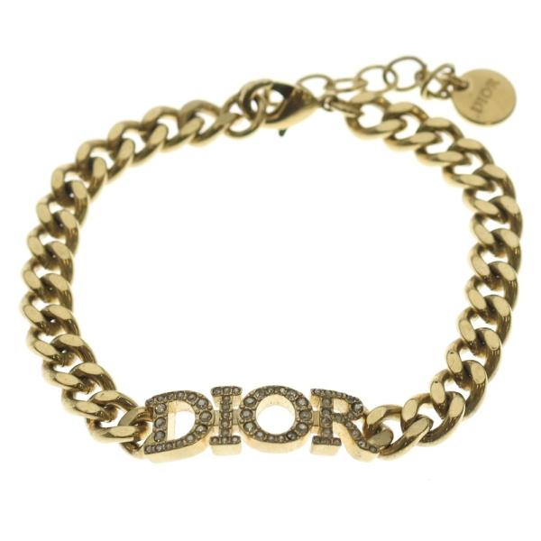 [商品番号]9226A200005[ブランド]Christian Dior（クリスチャンディオール）[モデル]DIO(R)EVOLUTION ディオレボリューション ロゴ ラインストーン ブレスレット ゴールド B1506DVOCY-D30...