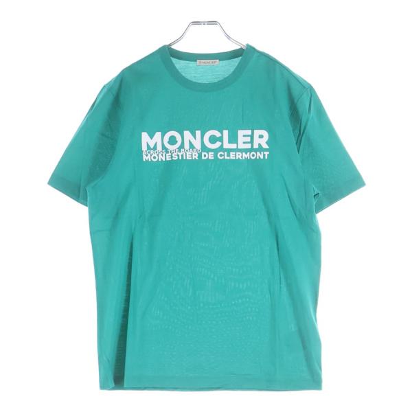 [商品番号]9226B160023[ブランド]MONCLER（モンクレール）[モデル]21SS MAGLIA T-SHIRT ロゴプリント クルーネック 半袖Tシャツ カットソー グリーン G10918C7D910 8390Y[販売店舗]B...