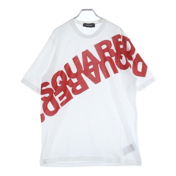 [商品番号]9226B160049[ブランド]DSQUARED2（ディースクエアード）[モデル]20SS MIRRORED LOGO T-SHIRTS ミラーロゴプリント クルーネック 半袖Tシャツ カットソー ホワイト S74GD0664...