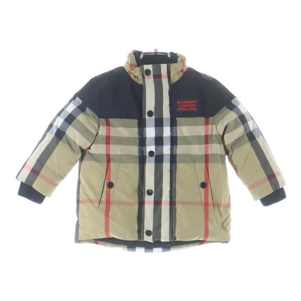 [商品番号]9226C150003[ブランド]BURBERRY LONDON（バーバリーロンドン）[モデル]ラバーロゴ ジップアップ バーバリーチェック柄 ダウンジャケット 子供服 キッズ ブラウン[販売店舗]BRING オンラインショップ