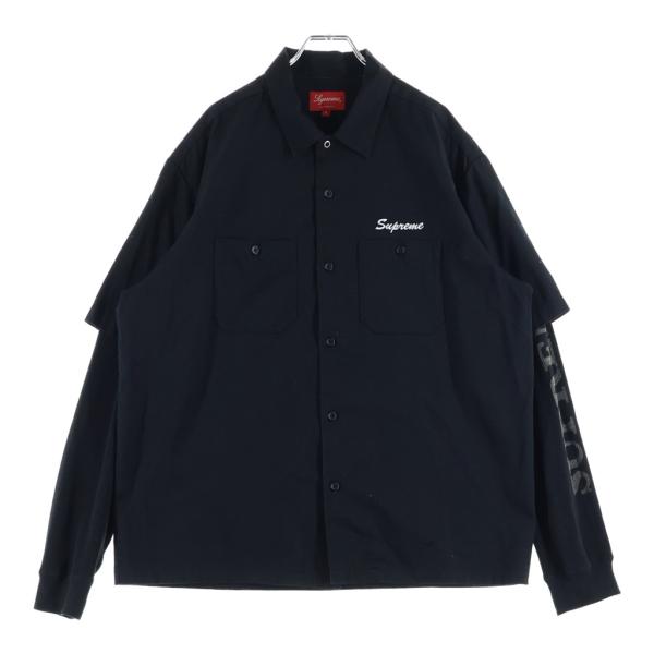 [商品番号]9226D110015[ブランド]SUPREME（シュプリーム）[モデル]21AW Thermal Work Shirt サーマルレイヤード 長袖シャツ ブラック[販売店舗]BRING THRIFT CLOSET