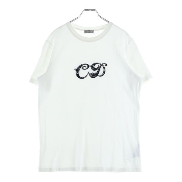 [商品番号]9226D110040[ブランド]DIOR（ディオール）[モデル]21AW ×KENNY SCHARF Logo T-Shirt ケニーシャーフ ロゴ刺繍 クルーネック 半袖Tシャツ カットソー ホワイト 193J697A067...