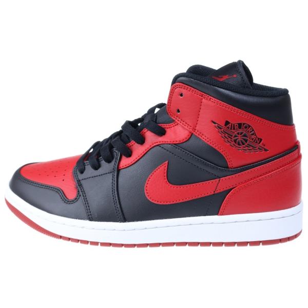 [商品番号]9226D230025[ブランド]NIKE（ナイキ）[モデル]AIR JORDAN 1 MID BRED 554724-074 エアージョーダン1 ブレッド ミッドスニーカー シューズ ブラック/レッド US10/28cm[販売...