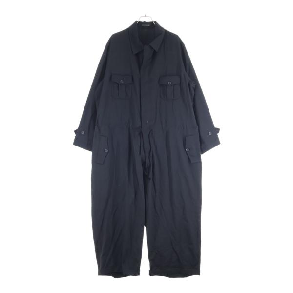 [商品番号]9226H170026[ブランド]Yohji Yamamoto POUR HOMME（ヨウジヤマモト プールオム）[モデル]25SS ダブルプラケット ジャンプスーツ つなぎ ウールギャバジン オールインワン ブラック HP-D...