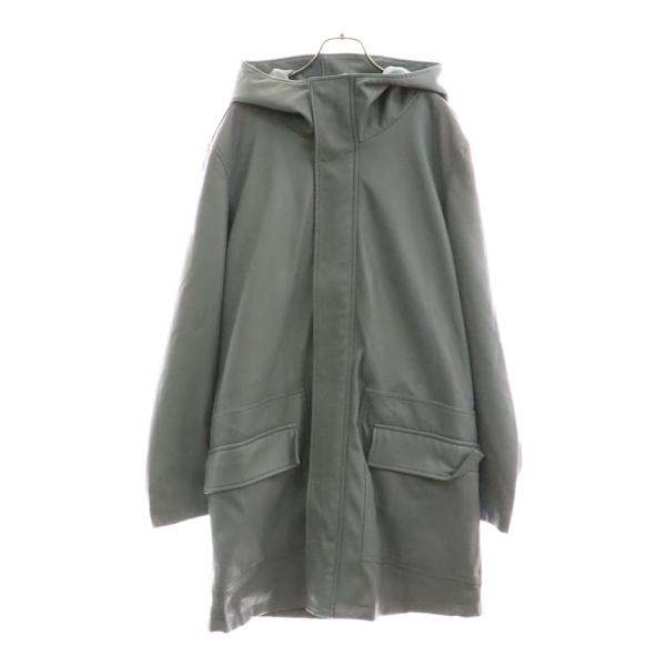 [商品番号]9625J180027[ブランド]noID（ノーアイディー）[モデル]フード付きコート レザージャケット ライトブルー ブラック金具 合成皮革[販売店舗]BRING オンラインショップ