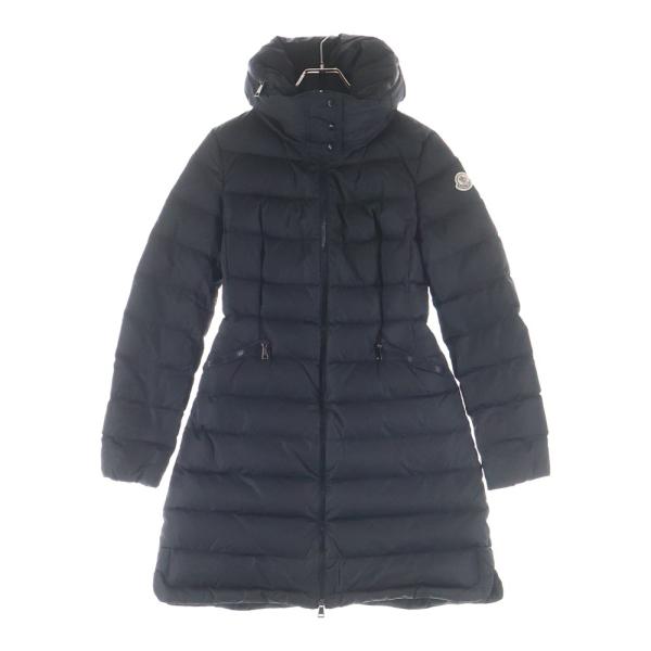 [商品番号]9626A290046[ブランド]MONCLER（モンクレール）[モデル]17AW FLAMMETTE フラメッテ ワッペンロゴ スタンドカラー ジップアップ ダウン ロング ジャケット コート ブラック レディース C2093...