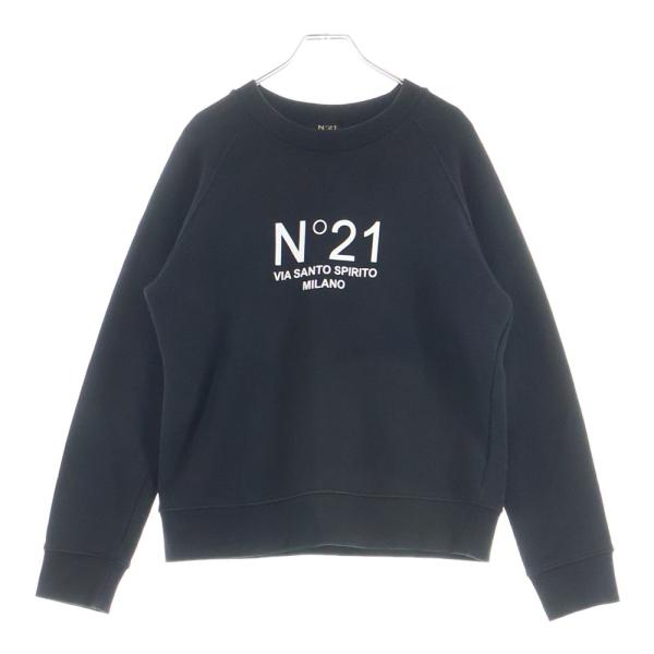 [商品番号]9626C210032[ブランド]N21 numero ventuno（ヌメロ ヴェントゥーノ）[モデル]ロゴプリント クルーネック プルオーバースウェット トレーナー ブラック P21IN1M[販売店舗]BRING オンライン...