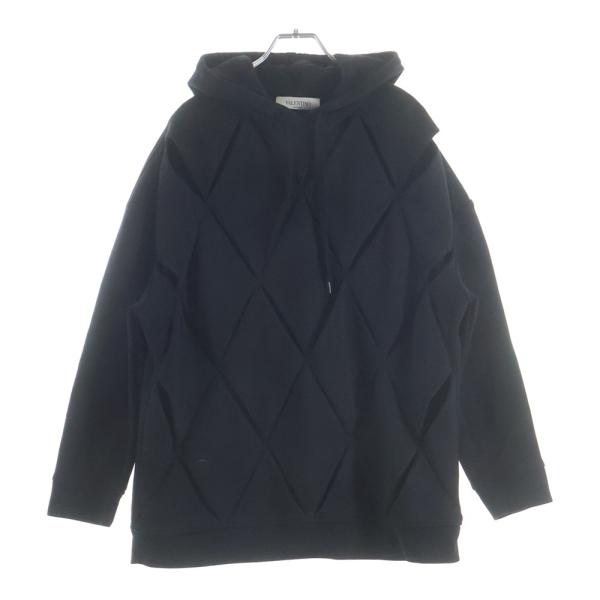 [商品番号]9626C210095[ブランド]VALENTINO（ヴァレンティノ）[モデル]アーガイル カットアウト フーディ プルオーバー パーカー ブラック WB0MF13D6QM[販売店舗]BRING オンラインショップ