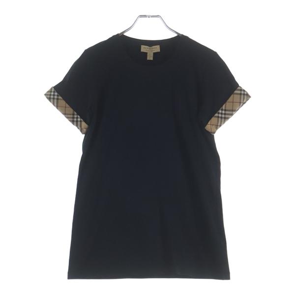 [商品番号]9626E080064[ブランド]BURBERRY（バーバリー）[モデル]スリーブチェッククルーネック半袖Tシャツ ブラック 8002947[販売店舗]BRING オンラインショップ
