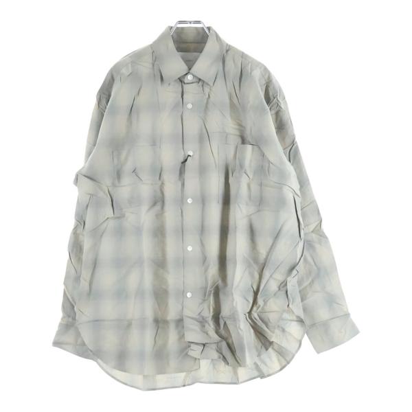 [商品番号]9726A310010[ブランド]Stein（シュタイン）[モデル]25SS C/R CHECK OVERSIZED DOWN PAT SHIRT 長袖チェックシャツ ベージュ 25Sー26ーST.1158[販売店舗]BRING大宮店