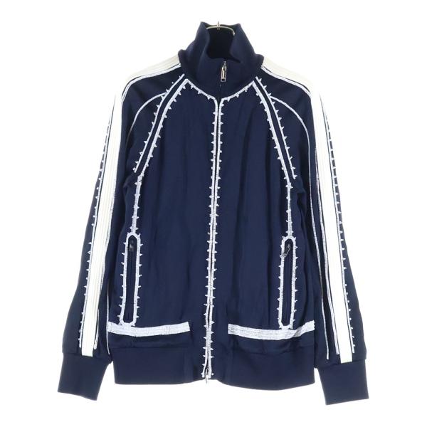 [商品番号]9825J150008[ブランド]VALENTINO（ヴァレンティノ）[モデル]ビーズ刺繍 装飾 サイドライン ビスコース アセテート ジップアップ トラックジャケット ネイビー PV0CI0R1502[販売店舗]南千住倉庫