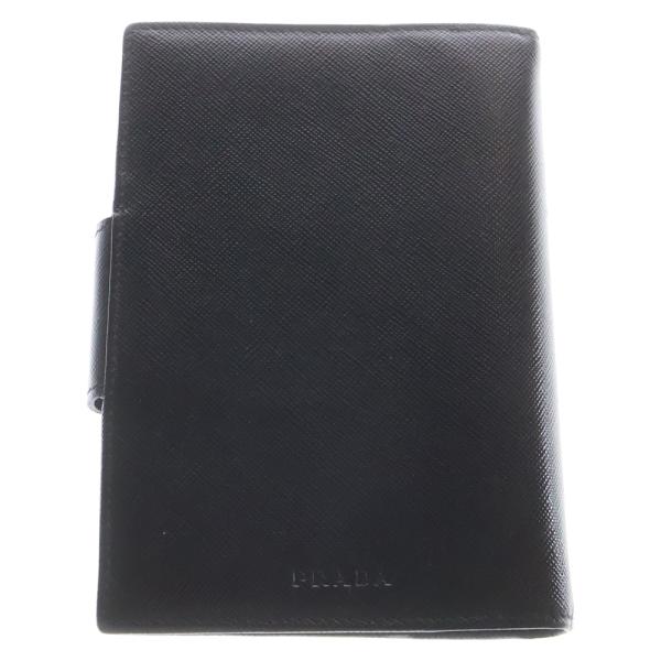 [商品番号]9826A040018[ブランド]PRADA（プラダ）[モデル]手帳カバー ブックカバー ノート バインダー ブラック レザー[販売店舗]BRING オンラインショップ