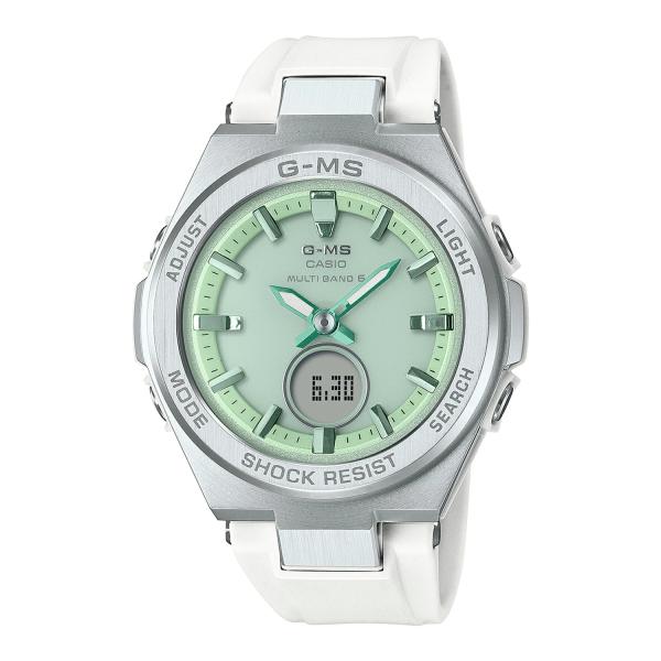 アクティブで洗練された大人女性のために作られた、ＢＡＢＹ−Ｇの上位ライン“Ｇ−ＭＳ”の電波ソーラーウォッチです。草木や花をイメージしたカラーリングが特徴のデジタル・アナログコンビネーションモデルで、爽やかながら落ち着きのある色調がさまざまな...