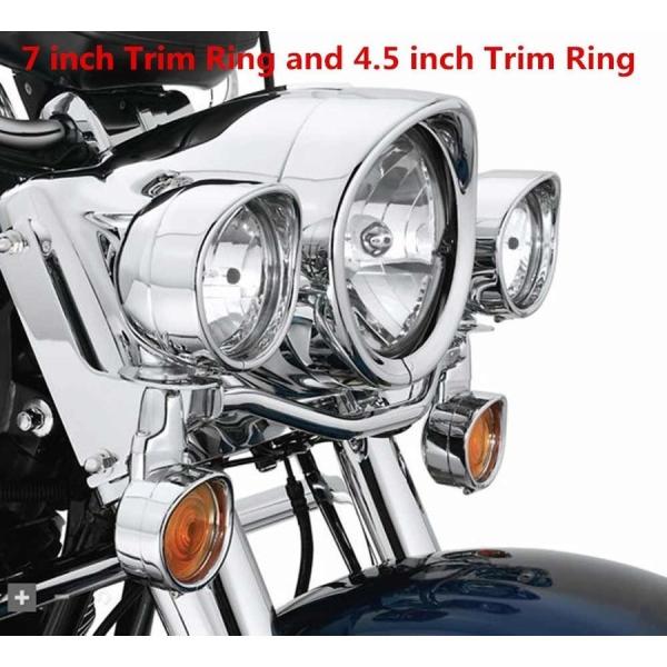 7 " ハーレーのヘッドライトバイザーヘッドライトスタイルロックリング7インチバイザーヘッドライトスタイルロックリング素材：金属色：黒クローム素材径：7インチ同梱物：灯台ロックリング番号69733-05 614002934.5 " ハーレー...