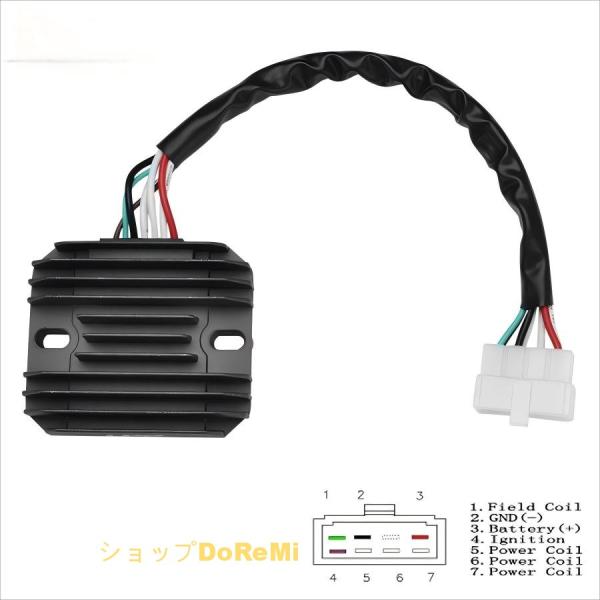 オートバイレギュレータ整流器入力電圧: DC 12 V色: 画像のように特徴：?設置が簡単?バッテリーを充電することを防ぎ、充電能力を向上させます?冷却性を高めるためのヒートシンクフィン付きフィットメント：ヤマハ XJ550 1981-19...