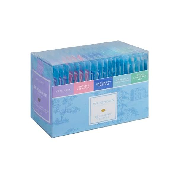 -/20個 (x 1)/-・FlavorName:アソート・イングリッシュブレックファスト、アールグレイ、ウェッジウッド オリジナル、マハラジャダージリン、セイロンアフタヌーン×各４枚・プチギフトとしてもオススメ・アッサムとセイロンをブレン...