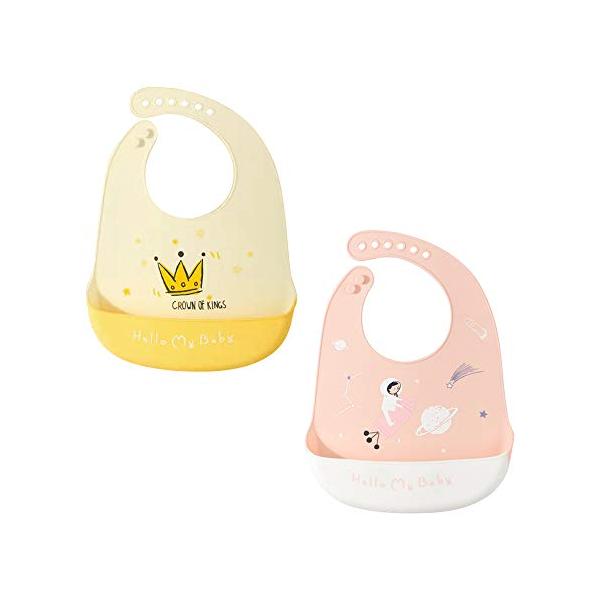 カラー：ティアラと星サイズ：2個 (x 1)【安全材質】赤ちゃんの健康には最優先で気をつけており、健康に有害な材質を使用しないシリコン製の材質で、安心してご利用いただけます。赤ちゃんの繊細なお肌を守り、高品質の制品、当社のパッケージとブラン...