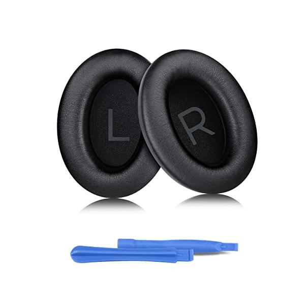 カラー：ブラック【イヤーパッド対応機種】：専門はBose QuietComfortQC45 QuietComfort SE (QC SE)オーバーイヤーヘッドフォンに適します、Bose QC45のために設計された、サイズがぴったりです。耳触...