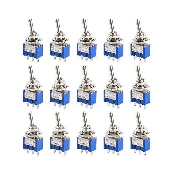 スタイル：MTS-102モデル:MTS-102。電圧:125Vアンペア: 6A。仕様:3ピン2ポジション銅接点125Vパッケージ内容:トグルスイッチ15個。