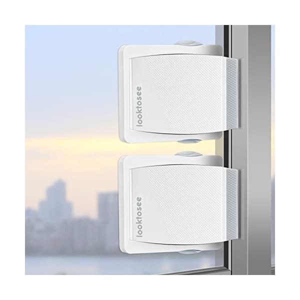 カラー：グレー2個入スタイル：インダストリアル?【子供安全ロック】窓用ストッパー は赤ちゃんが窓からの転落、指はさみ防止や犬猫等ペットの逃走や迷子を防ぎ、空き巣や不法侵入を防止できます。また、地震対策として家具の扉や引き戸を簡単開けないよう...