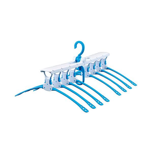 カラー：水色サイズ：8連スタイル：e.ワンタッチ8連ハンガーサイズ:62.5×41×22.5cm素材・材料:ポリプロピレン生産国:ベトナム