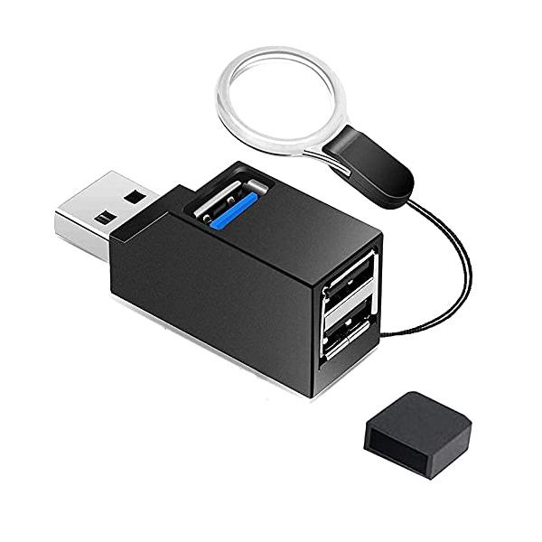 カラー：ブラック?【3ポート拡張】USB 3.0ポート×1個、USB 2.0ポート×2個。 ノートPCまたはデスクPCのUSB-Aポート一つで、3ポートまで接続可能となります。パソコンに挿したままでも邪魔にならない。 ケーブルのない直挿しタ...