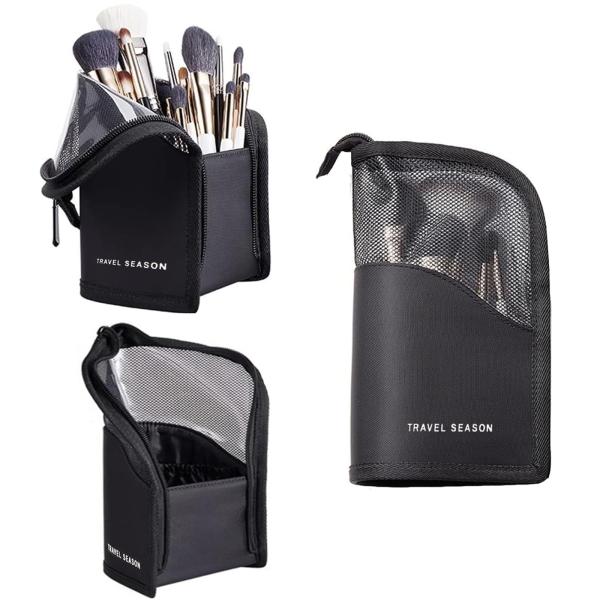 カラー：黒【サイズ】24.5cm*13.5cm*13cm【ホルダー】むとブラシ/メイクアップブラシボックスを使用すると折りたたむことができ、メイクアップブラシを簡単に入手できます。 簡単にアクセスできるカップのようなデザイン。【素材】柔らか...