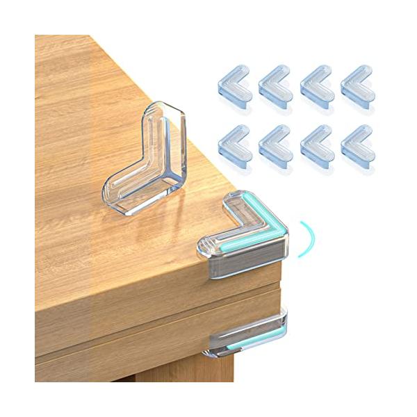 カラー：水色サイズ：L型【衝突防止＆衝撃吸収】コーナーガードの柔軟性と高弾力性により、衝撃を効果的に吸収でき、緩衝と保護の機能を備えています。安全性が高く、衝突や擦り傷からご家族を守ります。【エアバッグ設計】アップグレードされた厚みのある気...