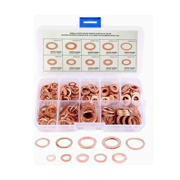 【優れた機能】ドレンワッシャーは、良い気密性があり、液体の漏れを防止します。耐摩耗で防食性があり、軽くて強度が高い、使う時に振動がある機材に適しています。平ワッシャーは、ファームウェアへの圧力を分散させ、平らな支持面を提供し、接触面積を増や...