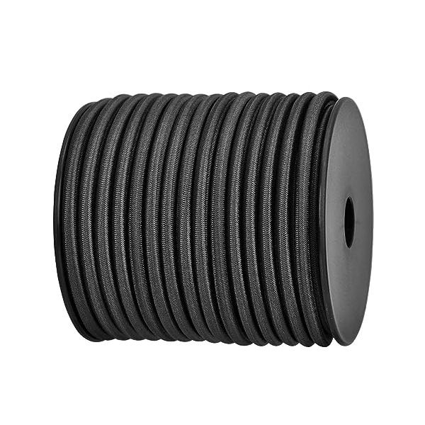 カラー：ブラックサイズ：6mm x 10Mスタイル：モダン【材質とサイズ】このストレッチコードの内芯：天然ゴム 表地：高強度ポリエステルに作られ、摩耗しにくく、防カビ、UV耐性に優れています。軽量で、強力で、耐摩耗性で長持ちできます。サイズ...