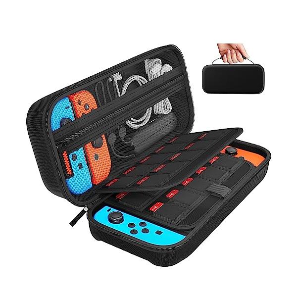 カラー：グレーサイズ：Large・【衝撃に上質な素材採用】switch/switch 有機elを保護するために、耐久性に優れた高品質なナイロン素材を採用し、汚れ、水、衝撃や擦り傷を防止でき、完全な保護を提供しております。内側は柔らかいクッシ...