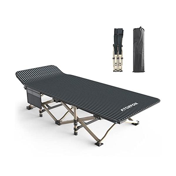 カラー：ブラックサイズ：Mediumスタイル：消防、スポーツ【折り畳んだり携帯できる】-折りたたみ式ベッドは専用袋に入れて、キャンプ場に持ち込みやすく、アウトドアでの休憩に最適です。【頑丈な鉄骨】-重鋼管を使用して、X型構造の携帯型折りたた...