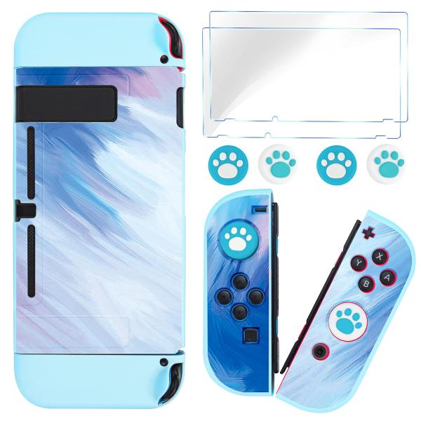 カラー：ブルー【switch 専用ケース】Switch分離式tpuカバーはニンテンドースイッチとJoy-Con用に設計されます。高品質tpu素材を採用し、耐衝撃性、耐久性が抜群で、あなたのSwitchを完璧に守ってくれます。joy-Conカ...